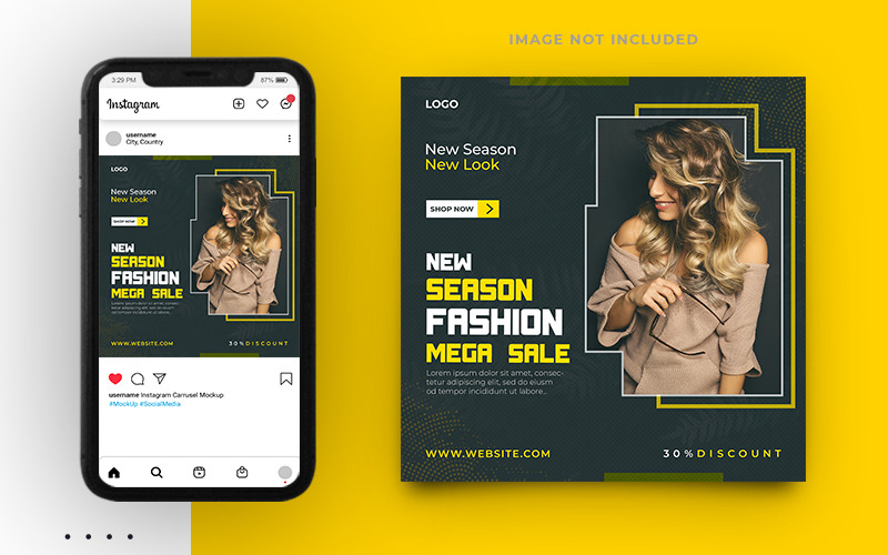 New Look Fashion Sale Social Media Post - TemplateMonster