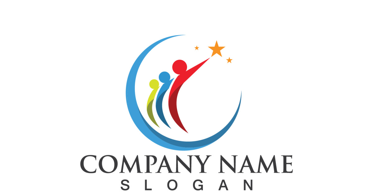 Human Caracter Health Life Success Logo Vector Eps V9