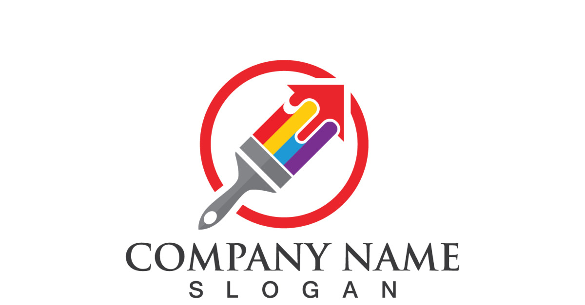 Pędzel Logo I Symbol Wektor Eps V13 #257749 - TemplateMonster