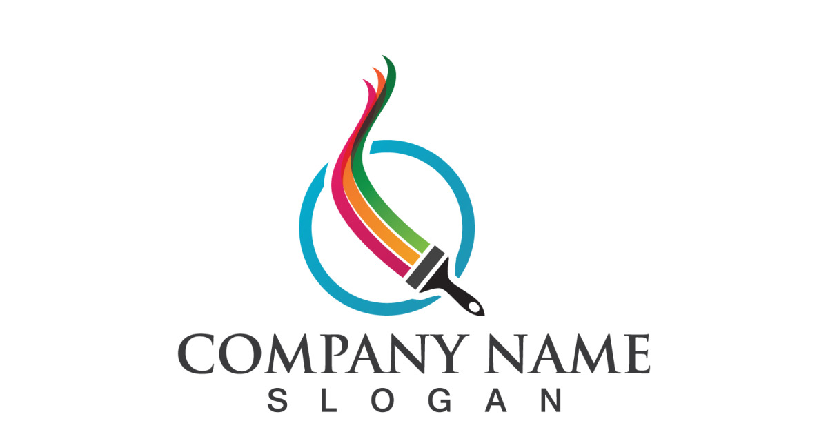 Pinsel-Logo und Symbolvektor Eps V15 - TemplateMonster