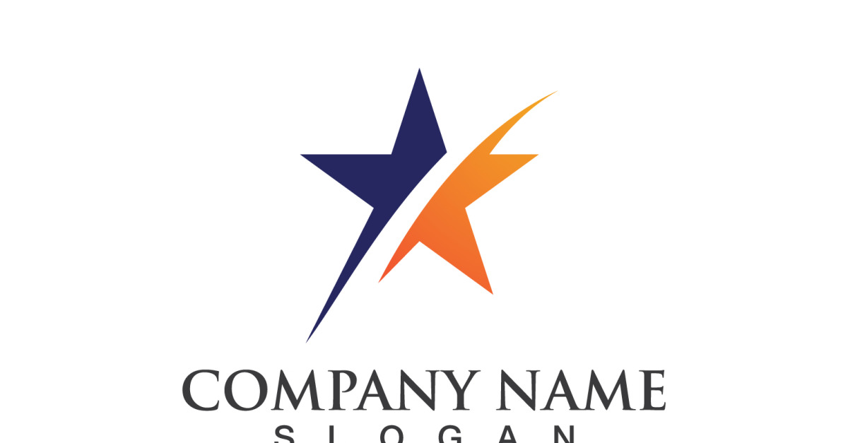 Logo estrella éxito símbolo diseño Vector V2