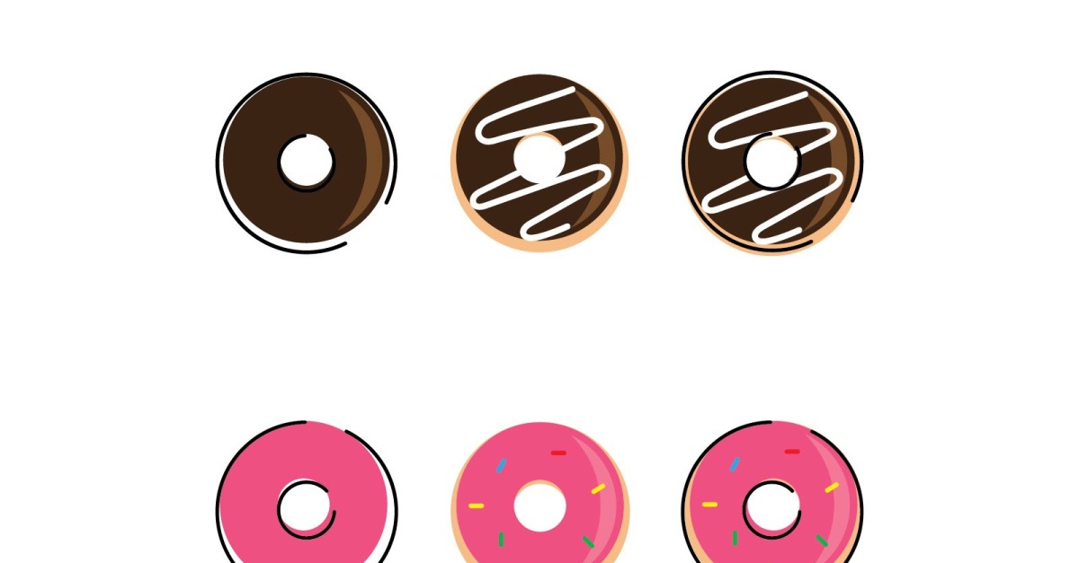 Illustration vectorielle de beignet V6 - TemplateMonster