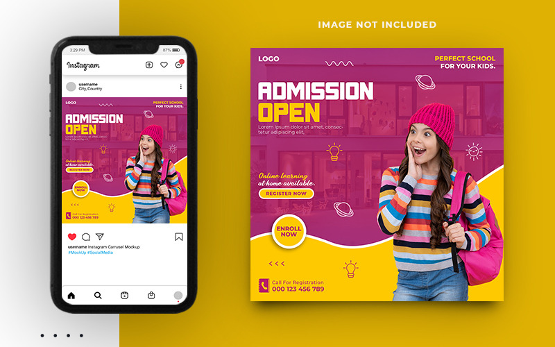 School Admission Social Media Instagram Post