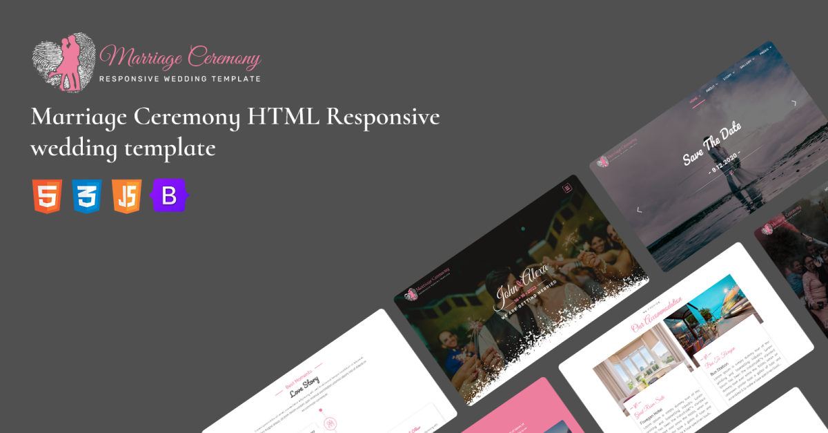 Marriage Ceremony HTML Responsive Wedding Template