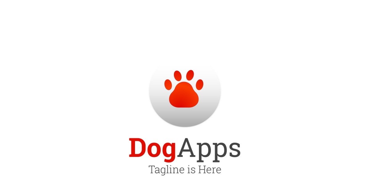 Animal & Pet DOG PAW APP Logo Template - TemplateMonster