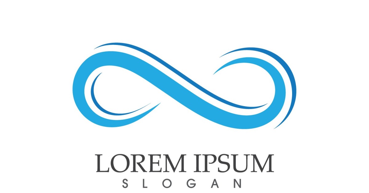 Infinity-Loop-Linie Logo-Vektor V4 #258573 - TemplateMonster
