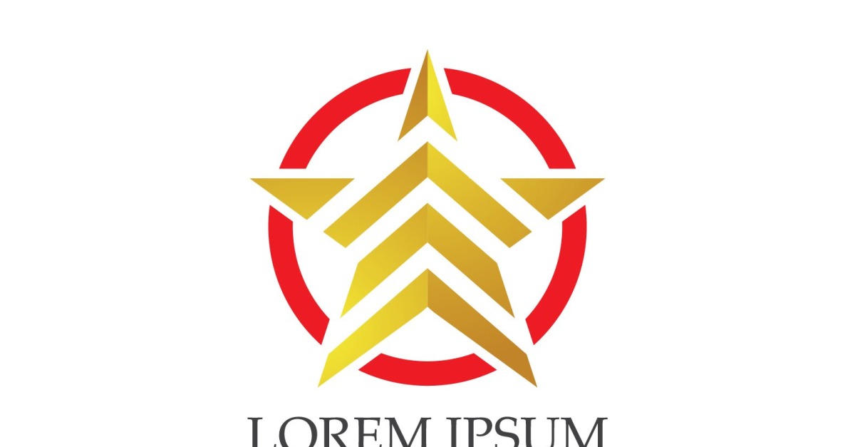 Başarı Yıldız Sembolü Logo Vektör V11 - TemplateMonster