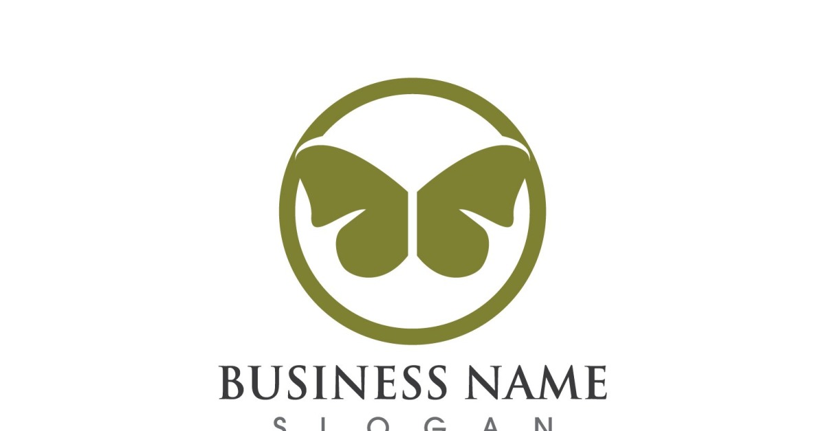 Güzel Kelebek Logo Simge Vektör V2 #258773 - TemplateMonster