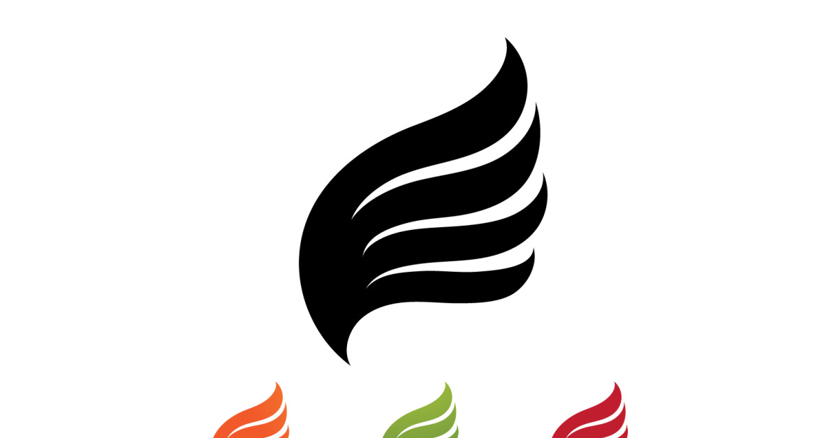 Falcon Wing logotyp mall vektorillustration V4