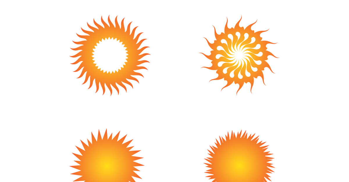 Sun Logo Vector Icon Template Design V10 - TemplateMonster