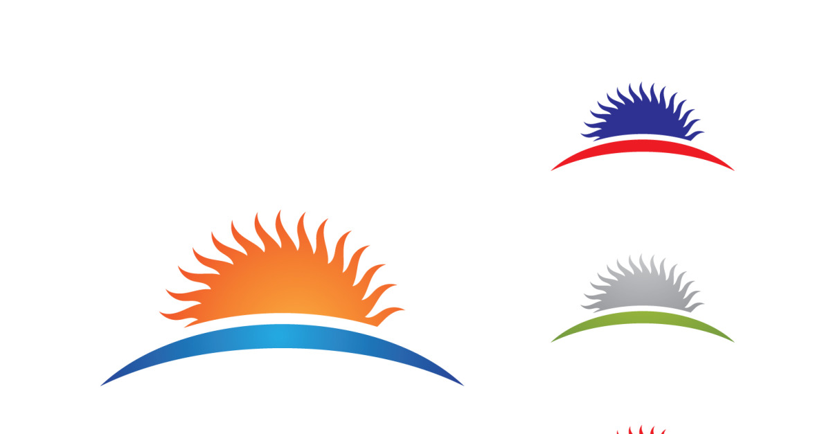 Sun Logo Vector Icon Template Design V12 - TemplateMonster