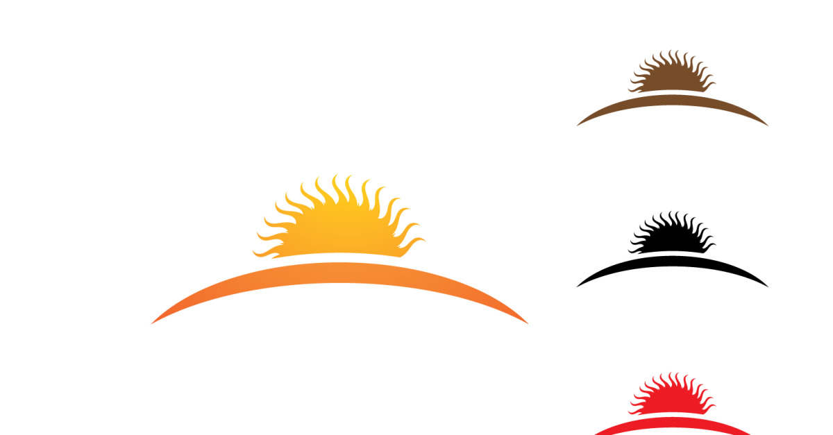 Sun Logo Vector Icon Template Design V15 - TemplateMonster