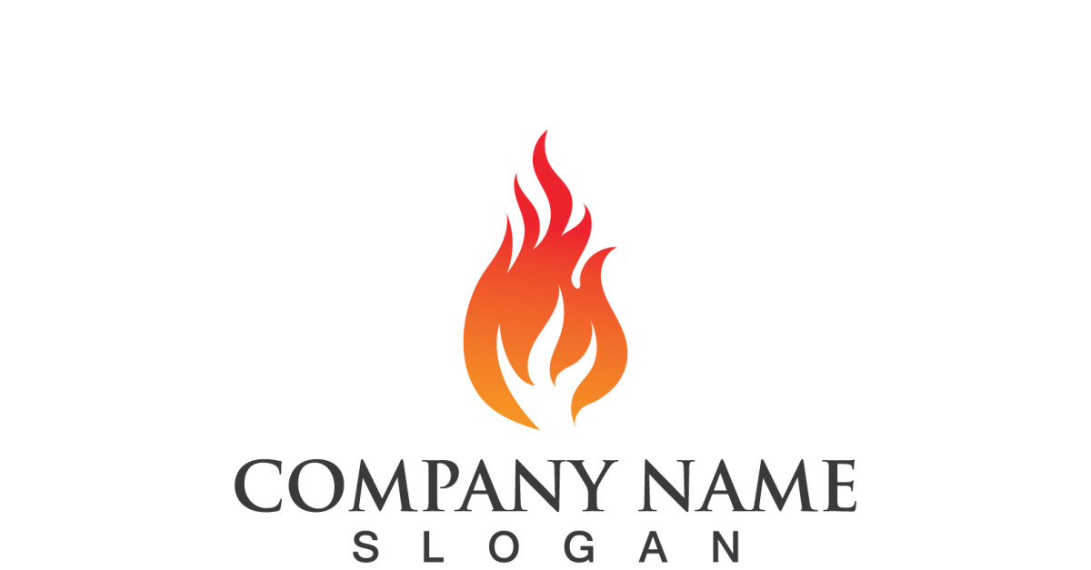 Fire Flame Logo Vector Illustration Design Template V14