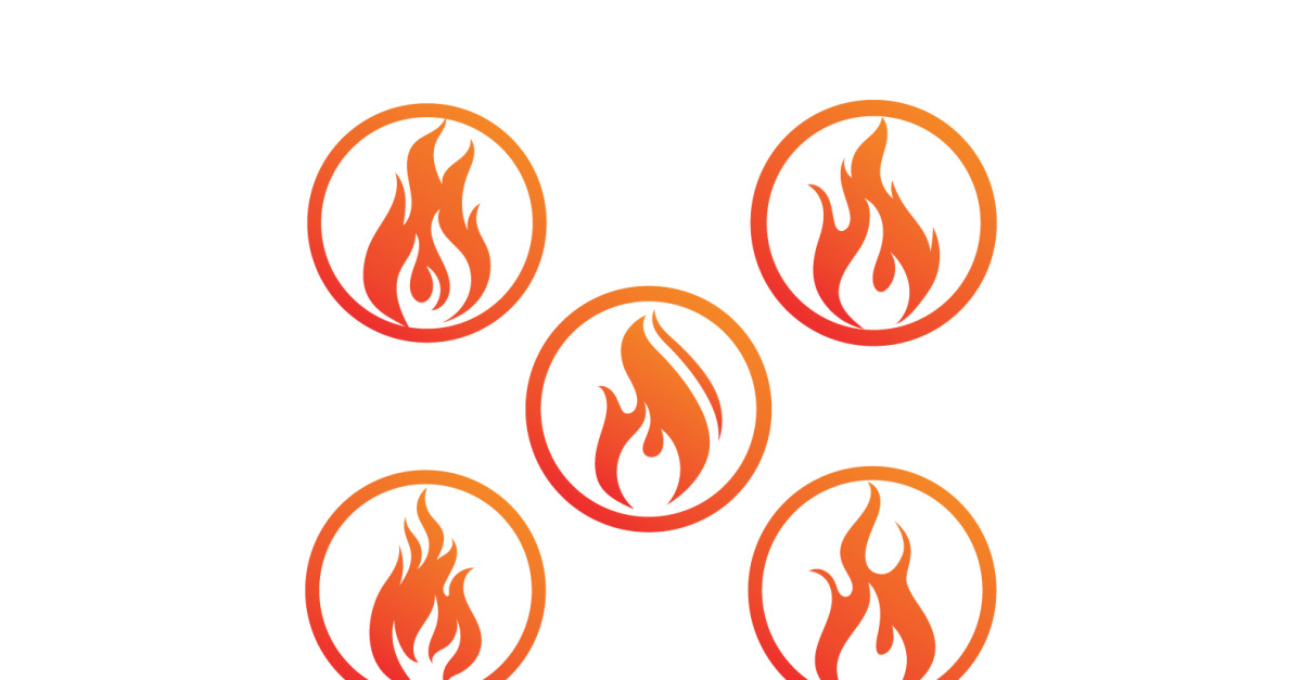 Fire Flame Logo Vector Illustration Design Template V18