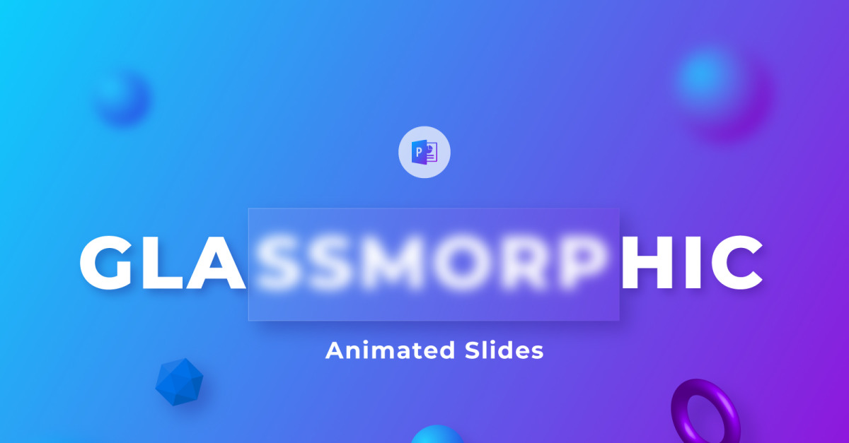 Modello gratuito di PowerPoint Infografica animata Glassmorphism