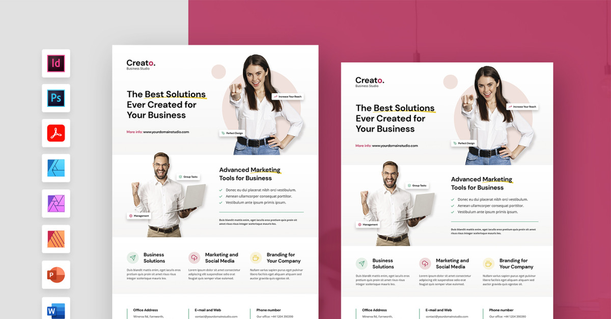 Creative Business Studio Flyer Template - TemplateMonster