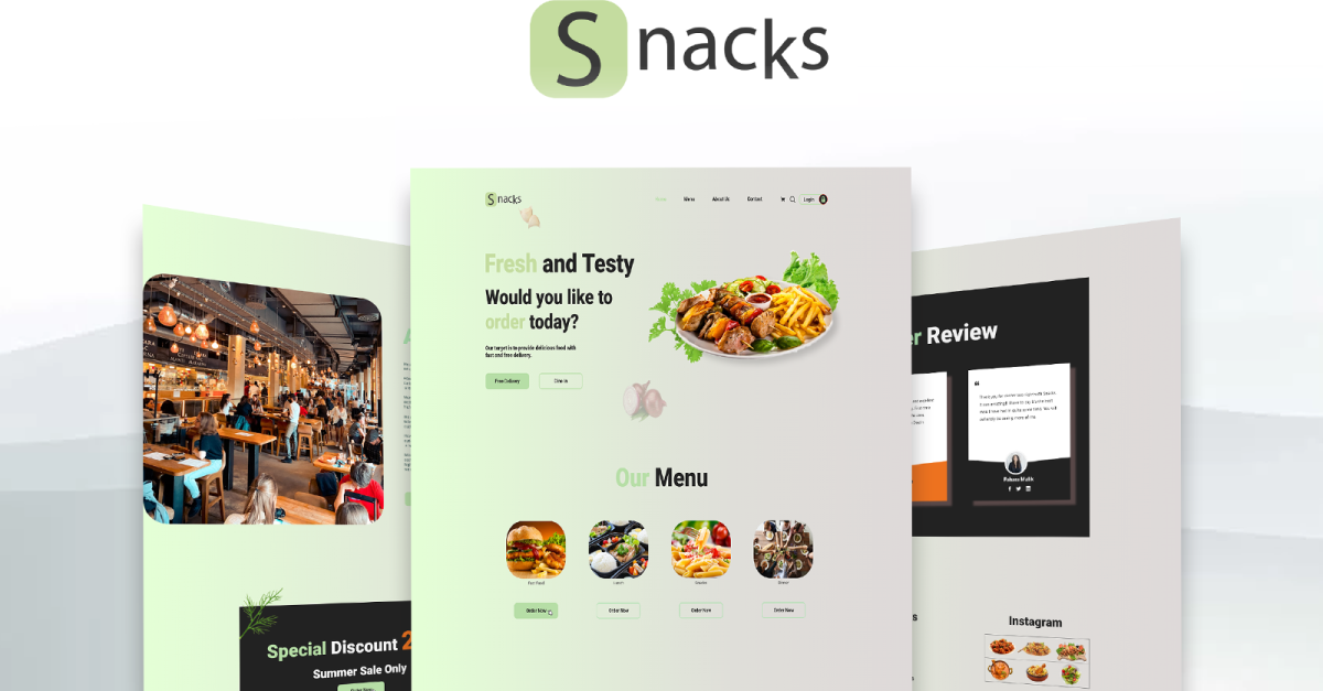 Snack - Fast Food Restaurant - Éléments de l'interface utilisateur