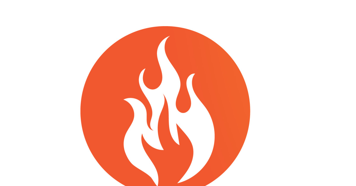 Flamme Feu Logo Icône Symbole Chaud V26 - TemplateMonster