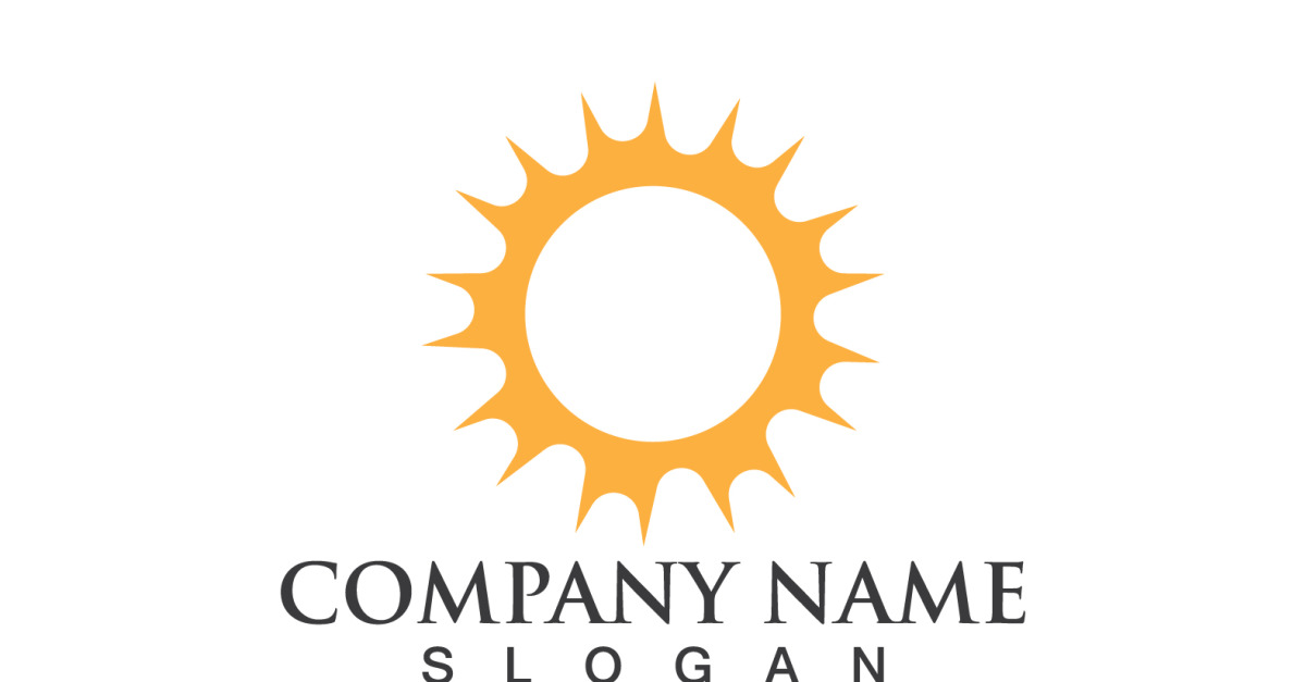Sun Logo Ilustración Icono Vector Plantilla V3
