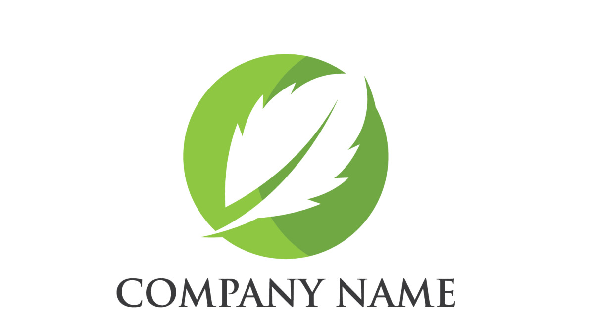 Yaprak Eko Yeşil Doğa Öğe Vektör Logosu V12 - TemplateMonster