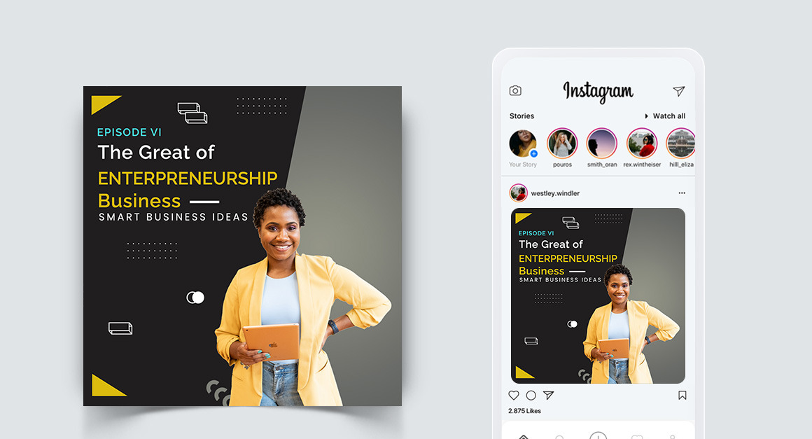 Business Service Promotion Social Media Post Design Template-12