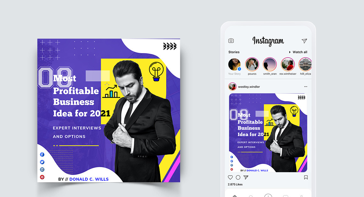 Business Service Promotion Social Media Post Design Template-19