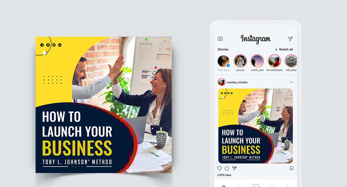 Business Service Promotion Social Media Post Design Template-37