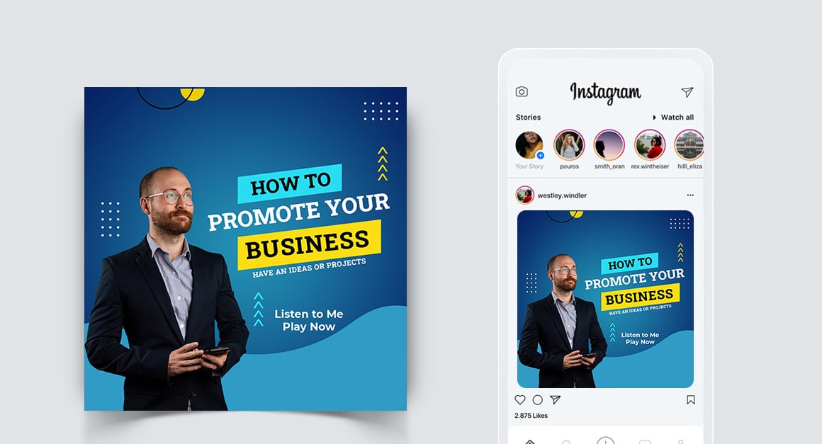 Business Service Promotion Social Media Post Design Template-42