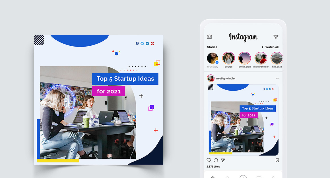 Business Service Promotion Social Media Post Design Template-47