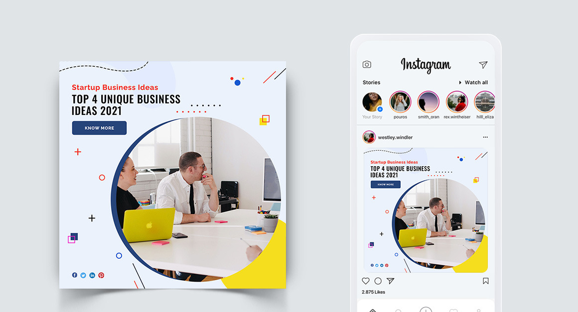 Business Service Promotion Social Media Post Design Template-48