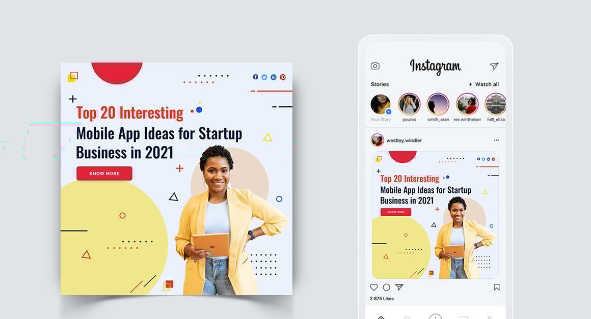 Business Service Promotion Social Media Post Design Template-55