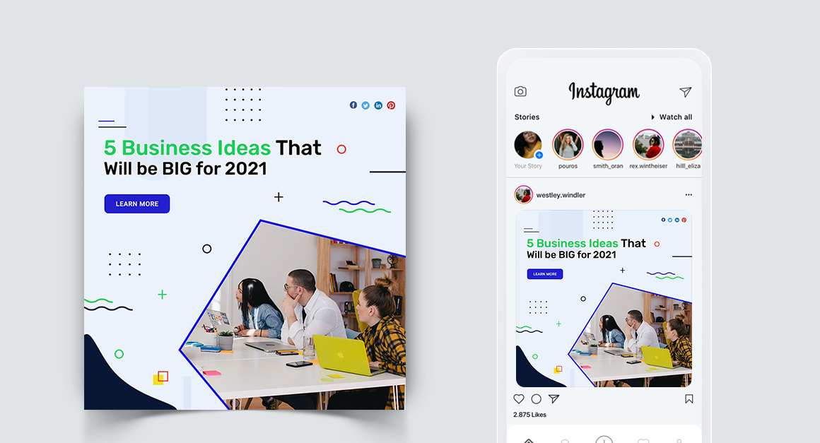 Business Service Promotion Social Media Post Design Template-57