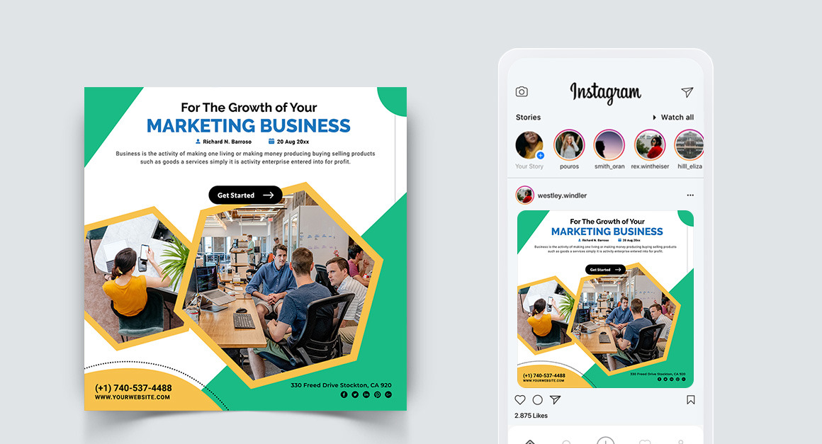 Business Service Promotion Social Media Post Design Template-69