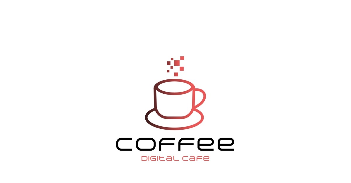 Digital Coffee Logo Template #260370 - TemplateMonster