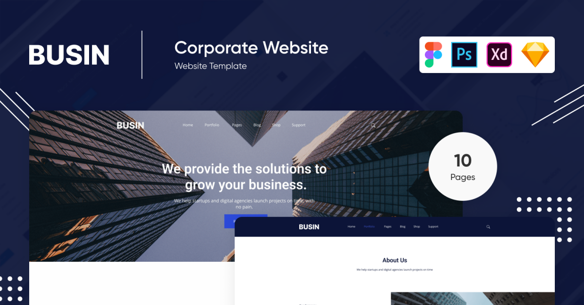 Landing page Busin 4 GRATIS #260442 - TemplateMonster