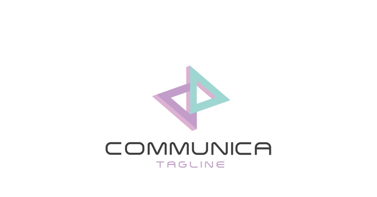 Modèle de logo de communication V2 #260589 - TemplateMonster