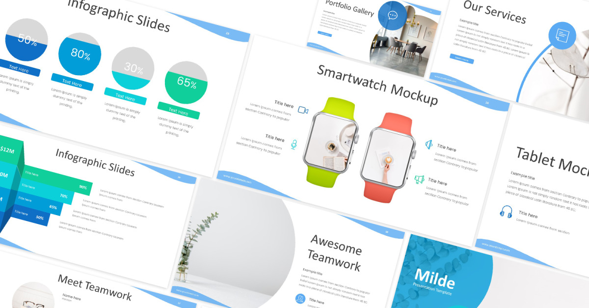 Modello PowerPoint semplice delicato - TemplateMonster