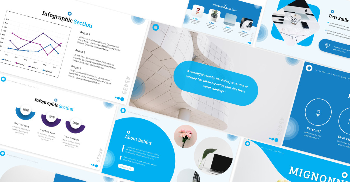 Modelo de Powerpoint Moderno Mignonne - TemplateMonster