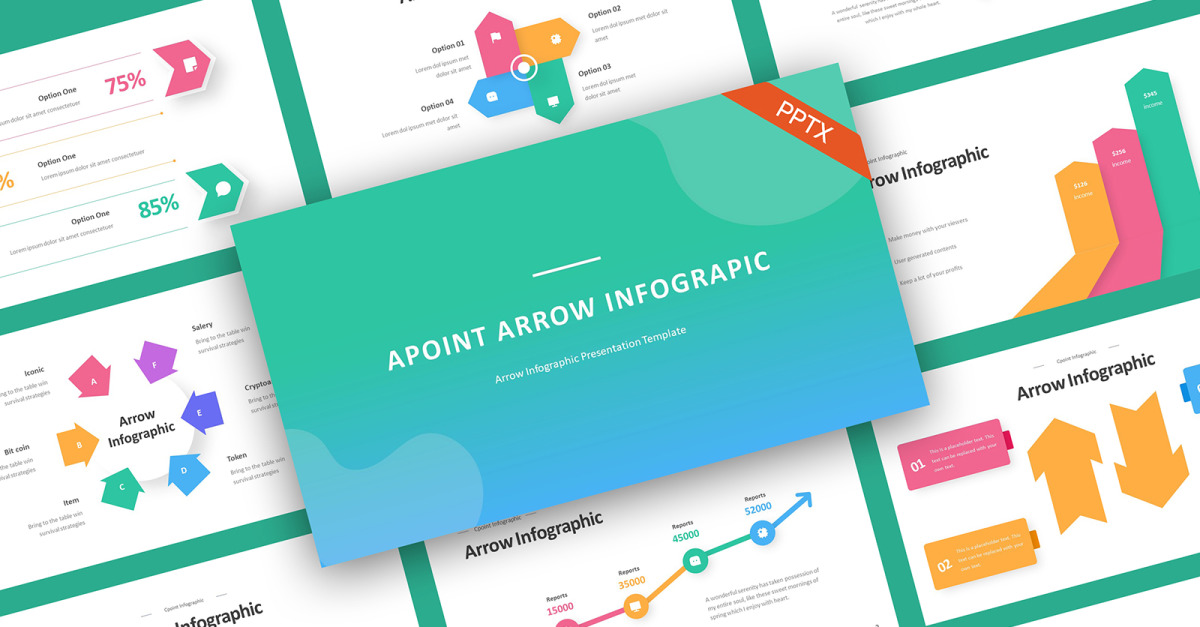 Apoint Ok Infographic PowerPoint Şablonu - TemplateMonster