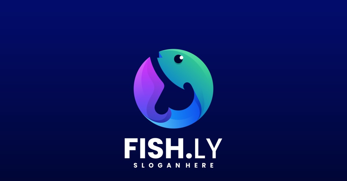 Circle Fish Gradient Logo Design #260781 - TemplateMonster