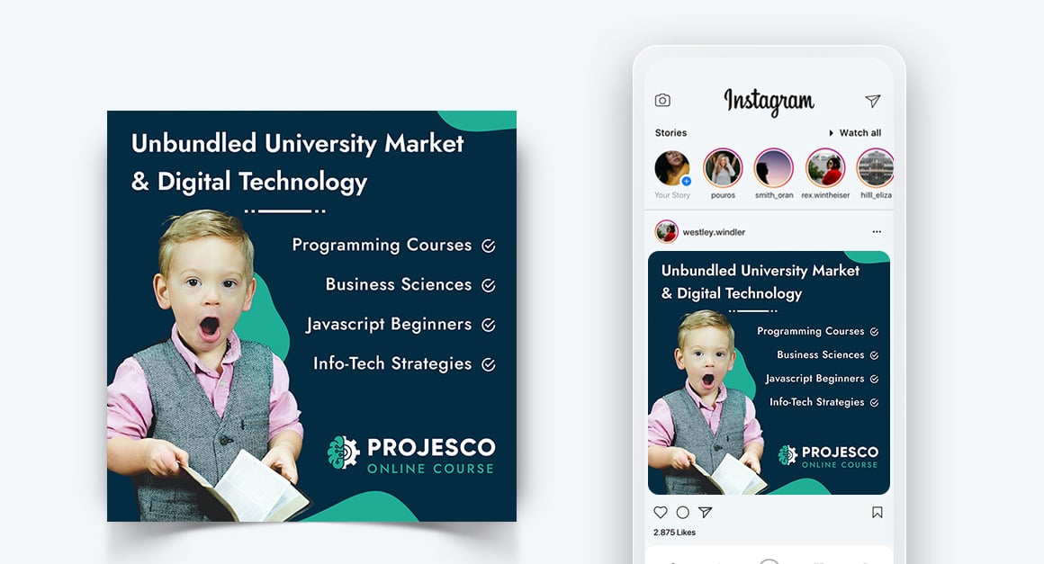 Online Course Elearning Social Media Post Design Template-05