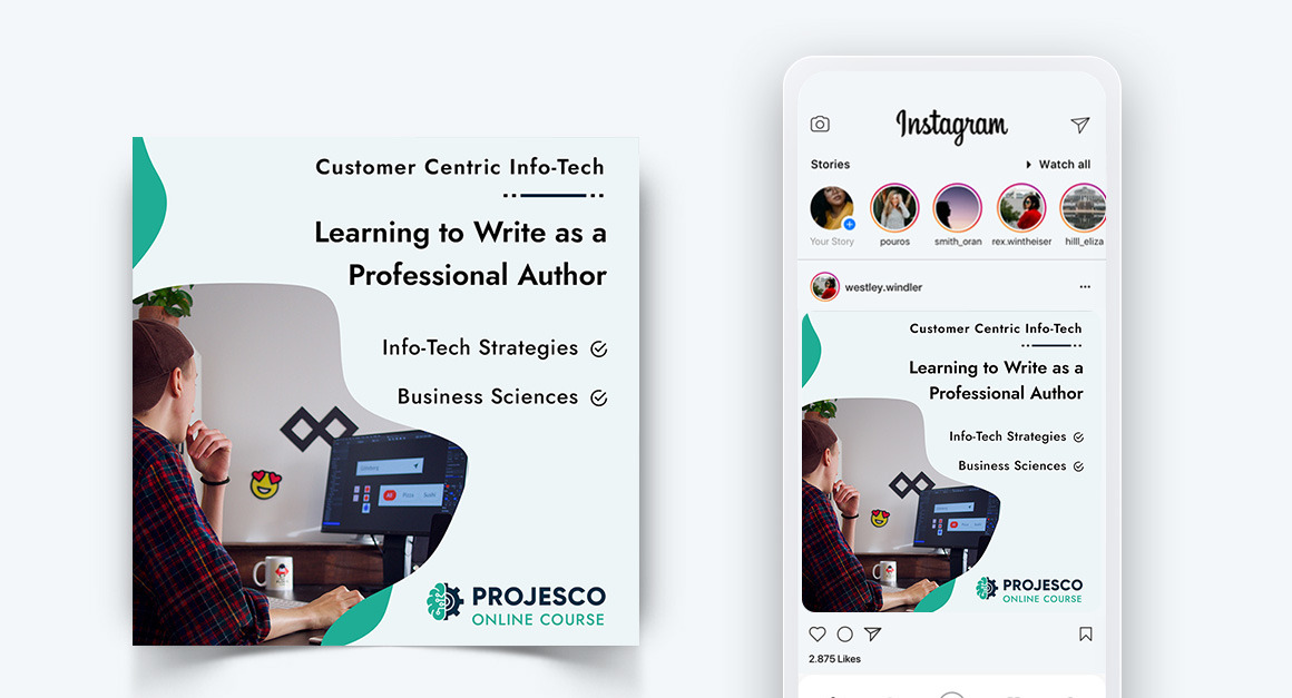 Online Course Elearning Social Media Post Design Template-10