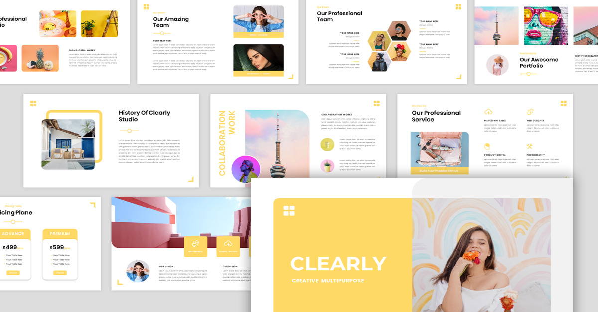 Jasně - Obchodní prezentace PowerPoint šablony