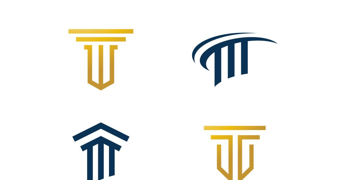 Pillar Logo Template. Column Vector illustration Design V11