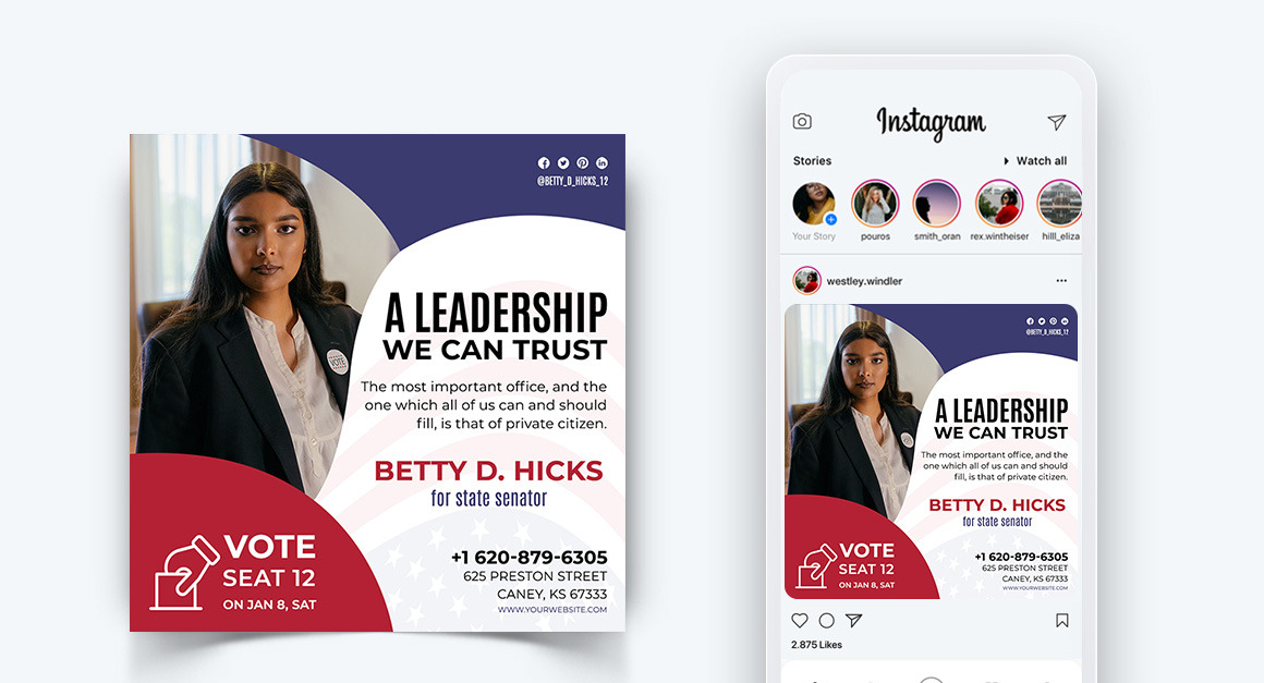 Political Campaign Social Media Post Design Template-08