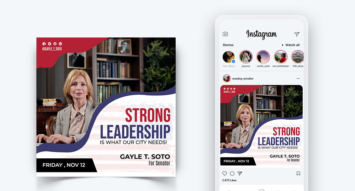 Political Campaign Social Media Post Design Template-09