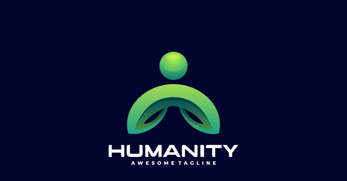 Humanity Color Gradient Logo Style #261421 - TemplateMonster