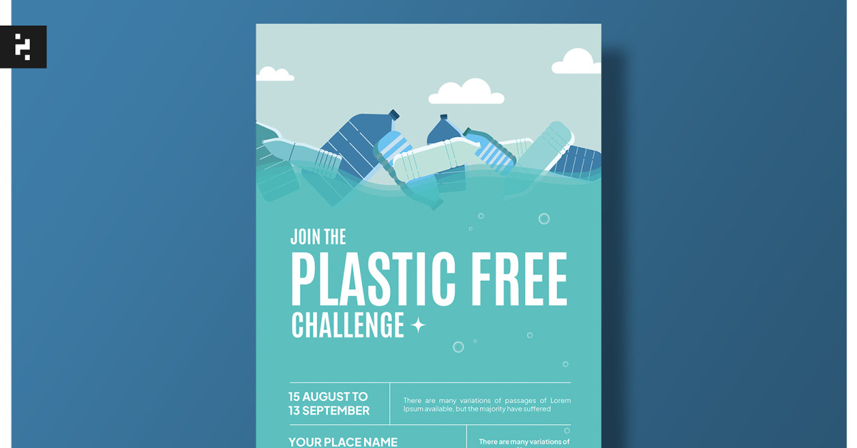 Plastic Waste Campaign Flyer Set #261642 - TemplateMonster