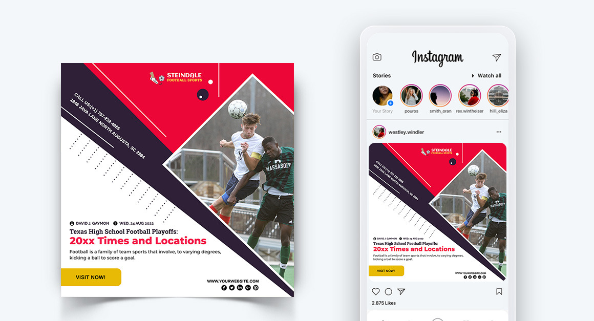 Sport Tournaments Social Media Post Design Template-04