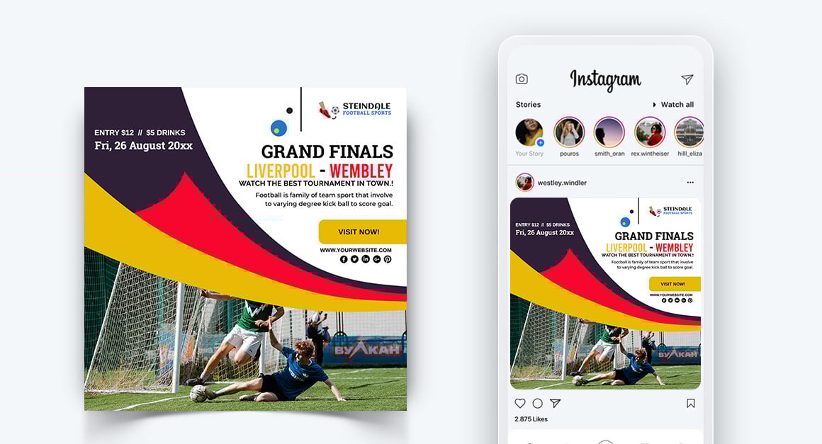 Sport Tournaments Social Media Post Design Template-09